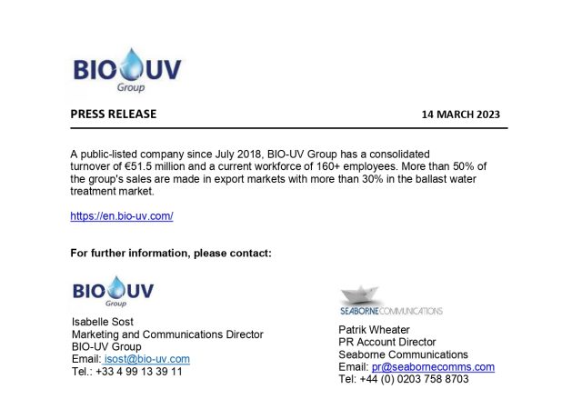 Laurent-Emmanuel Migeon appointed new chairman and CEO of listed water treatment specialist BIO ...